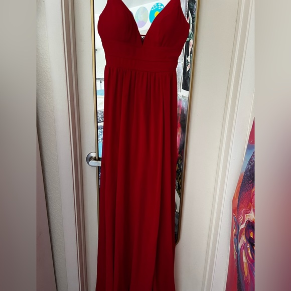 Jodi Kristopher | Dresses | Jodi Kristopher Long Red Dress With Padding ...